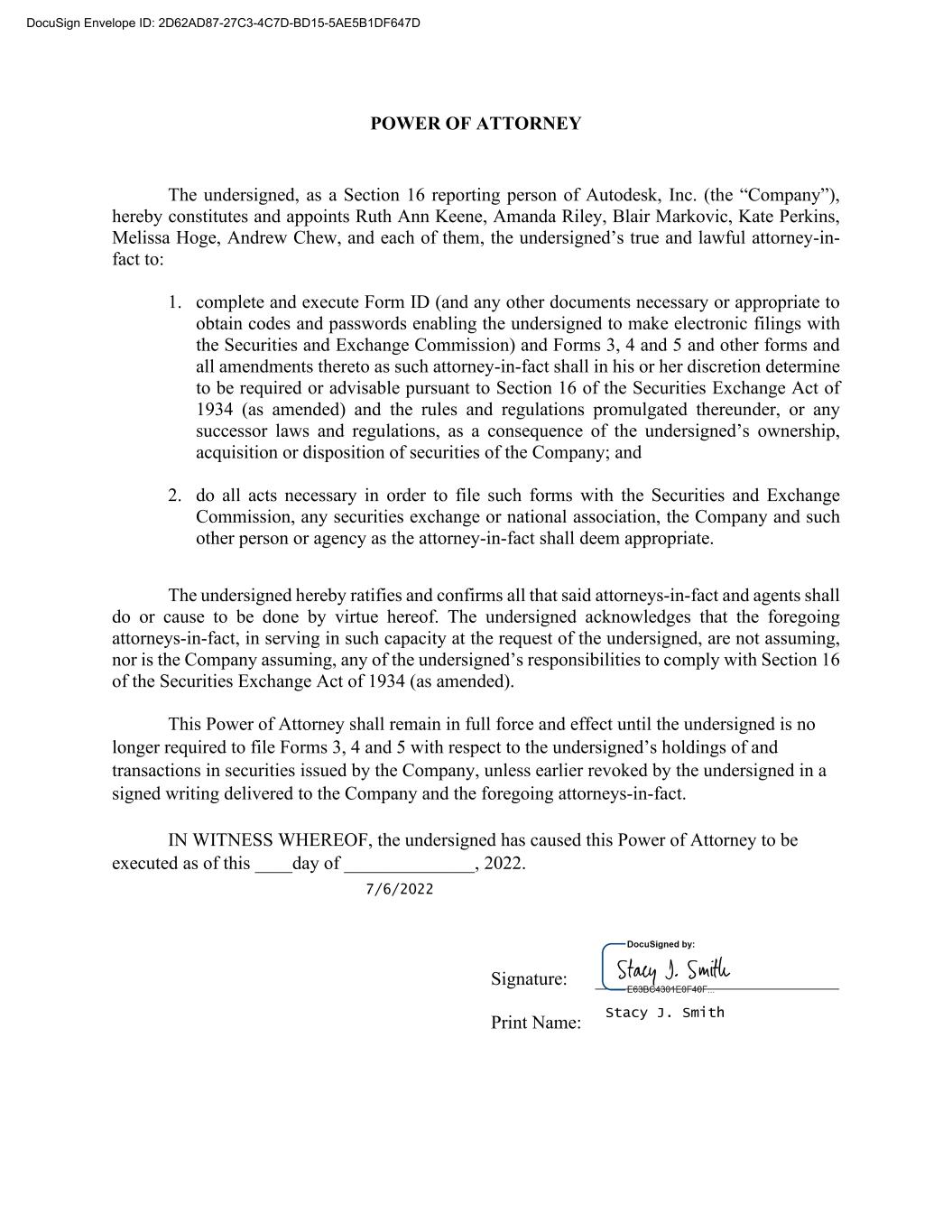 SEC Filing Autodesk Inc 